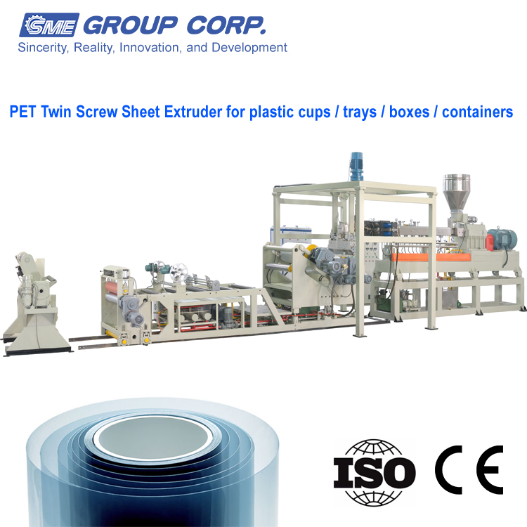 Full Automatic PET Plastic Twin Screw Extruder/plastic Sheet Extruder ...